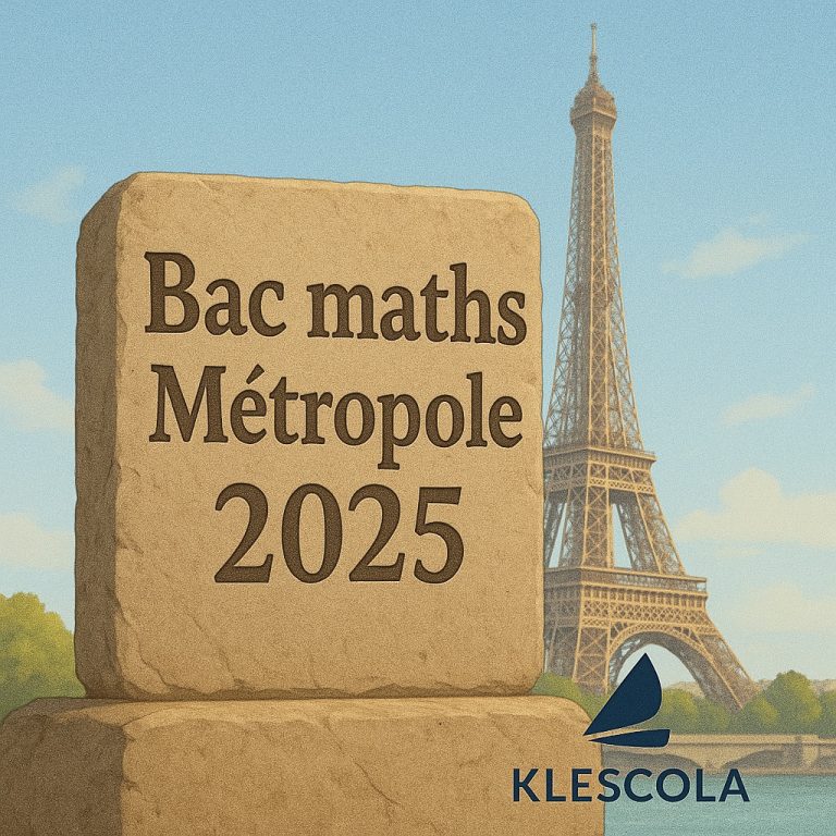 Bac maths Metropole 2025 - Klescola